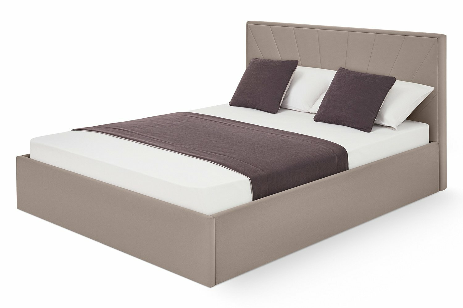 Каркас кровати Hoff Бали, 160х200, цвет серо-бежевый, без основания и подъемного механизма