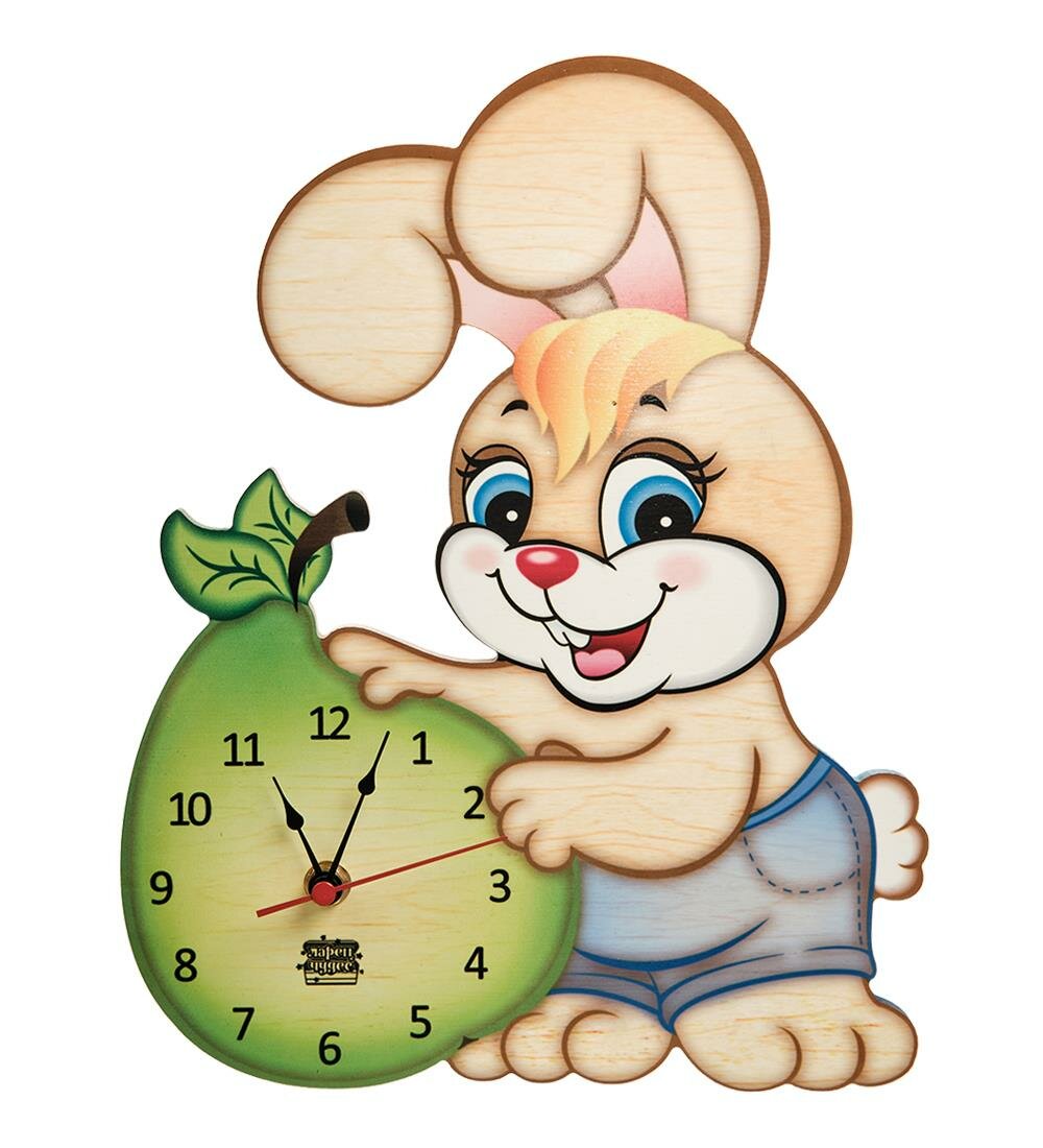 Часы настенные Зайчонок с грушей