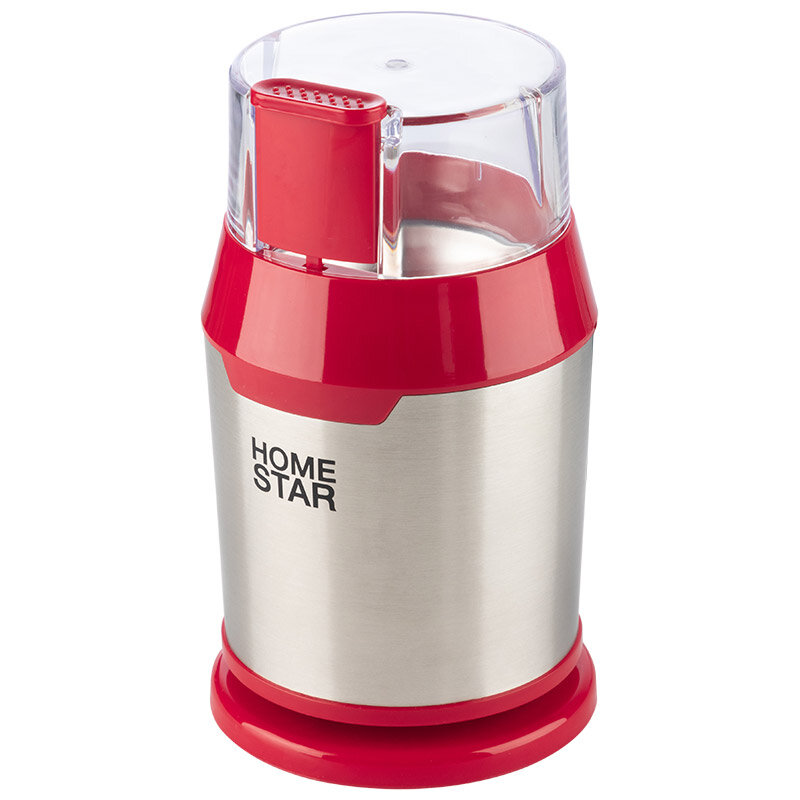 Кофемолка HOMESTAR HS-2036, красный, импульсный режим, 200Вт, 50г, ротационный нож