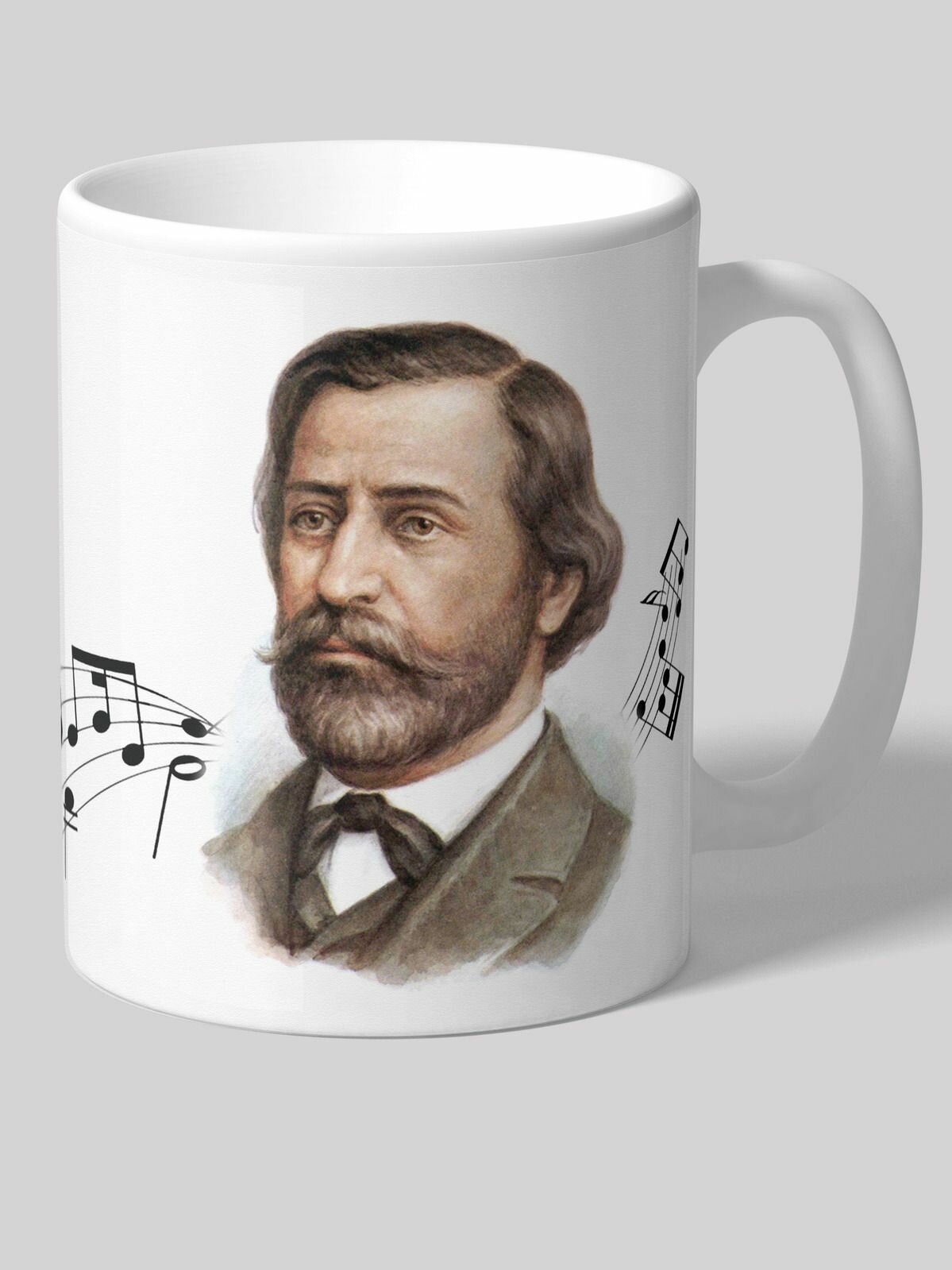 Кружка cooperative.moscow " Джузеппе Верди " (кружка Верди , Верди , кружка с Верди , композитор , кружка музыка , музыка , кружка композитору , дирижер , музыкант ) , 330 мл, 1 шт