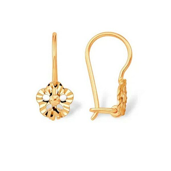 Серьги, красное золото, 585 проба