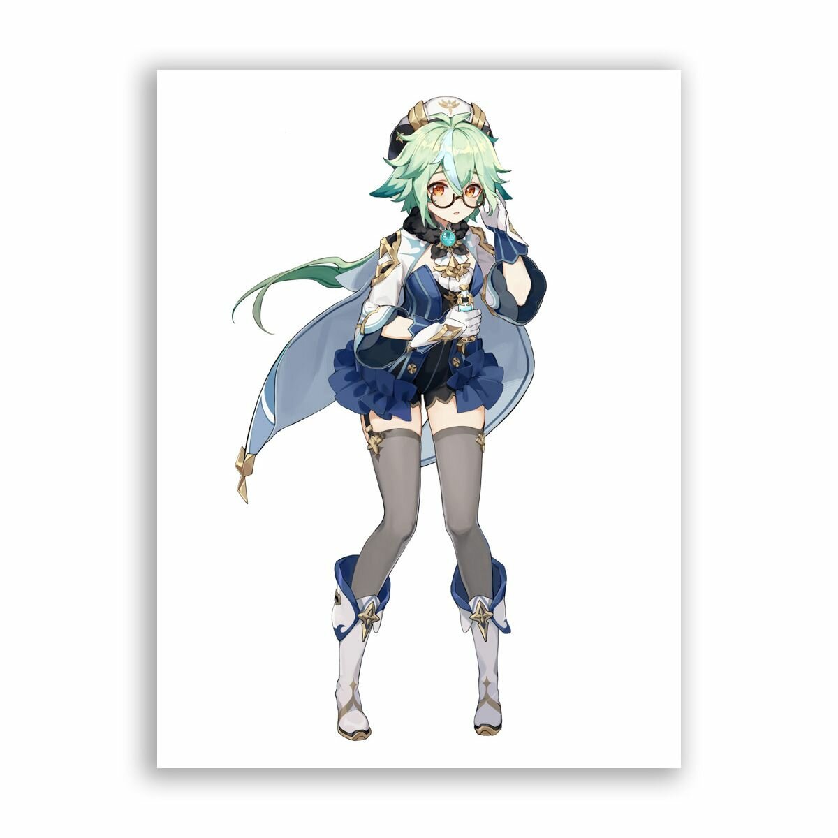 Постер, плакат на бумаге / Genshin Impact - Сахароза / Размер 80 x 106 см