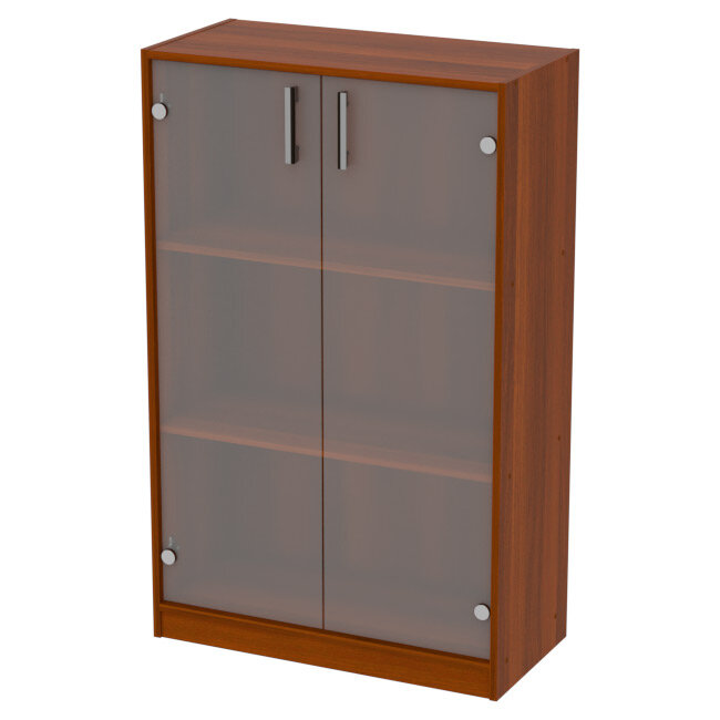 Шкаф Меб-фф Офисный шкаф СБ-60+А-5+С-17МВ матовый цвет Орех Итальянский 77/37/123 см