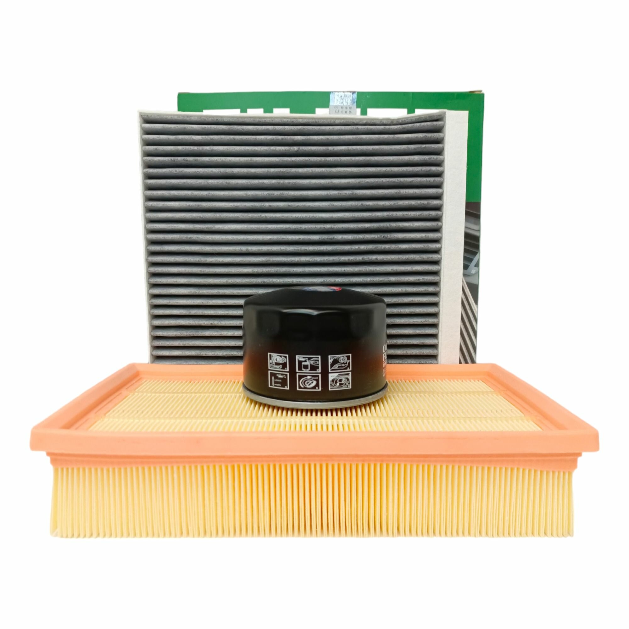 Фильтр воздушный + салонный + масляный комплект для Чанган ЦС55 (Changan CS55) Manbo