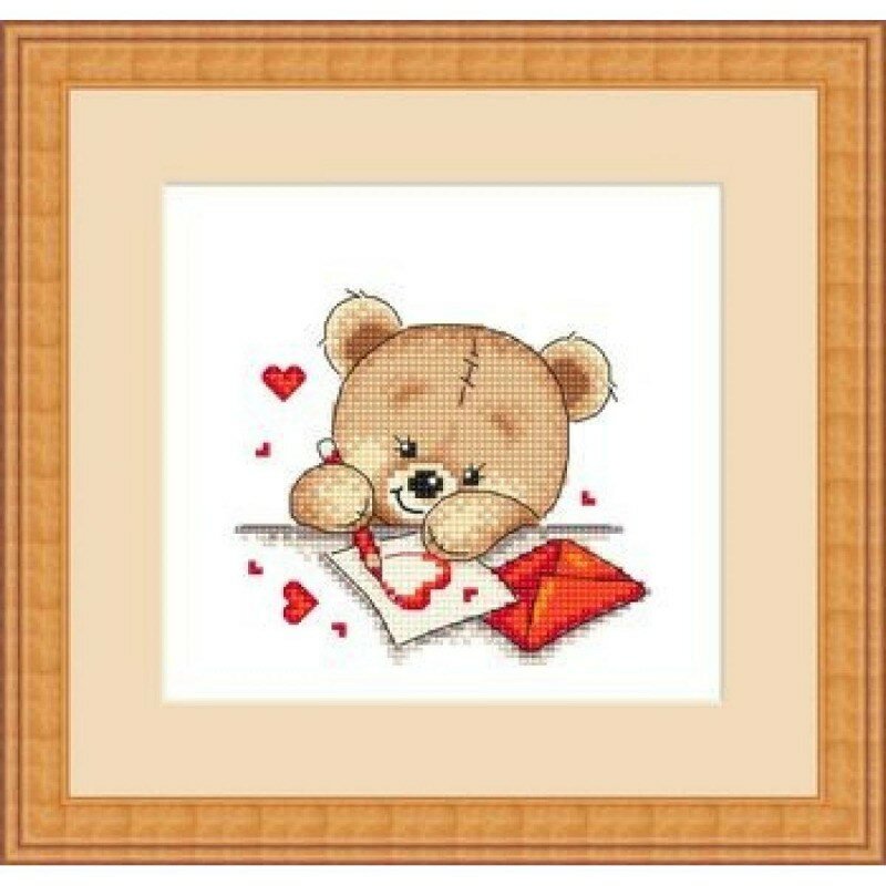 Набор для вышивания Сделано с любовью #МК-014 Я к Вам пишу, Счетный крест, 15 х 15 см