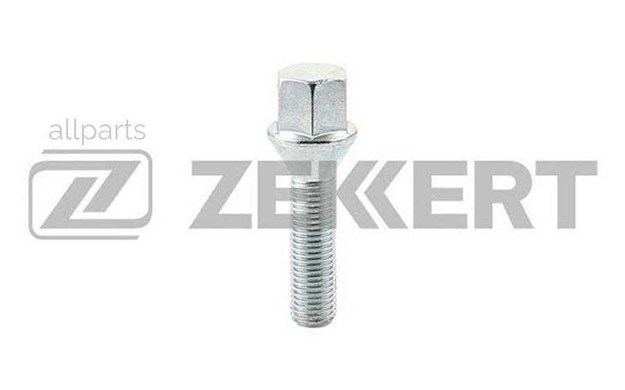 ZEKKERT BE-4024 Болт колесный конус M12 x 1 5 длина резьбы 40 ключ 17 Цинк