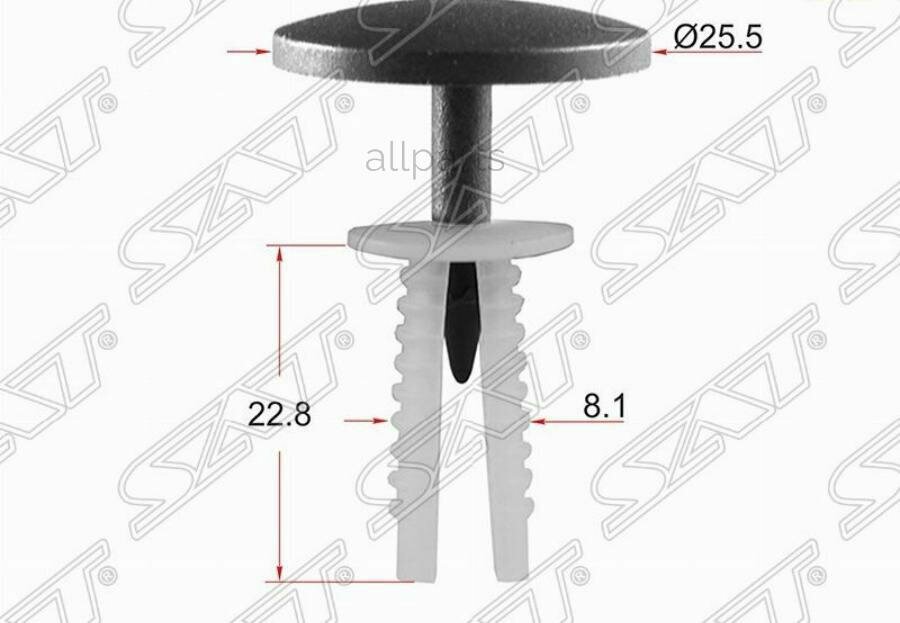SAT ST-M11192 Клипса уплотнителя BMW (Продажа по 10шт)