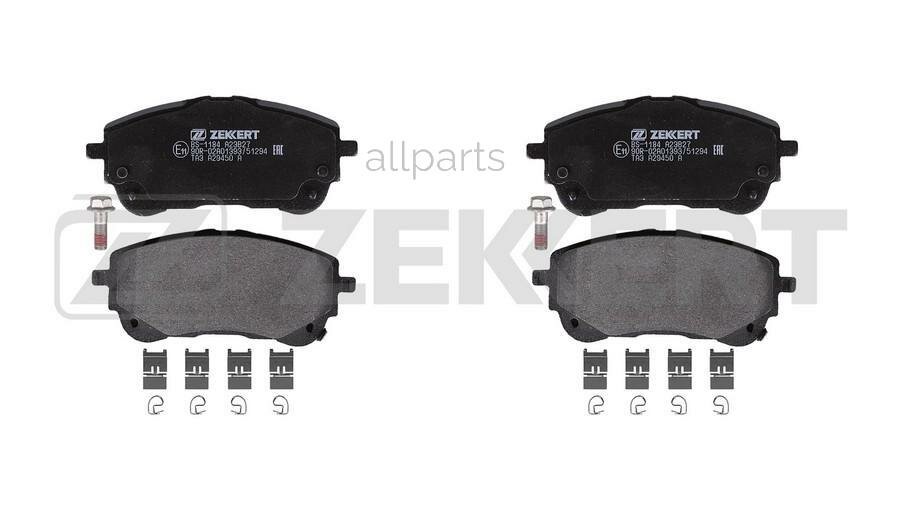 ZEKKERT BS-1184 Колодки торм. диск. передн. с уст. компл. Toyota Corolla (E210) 18-