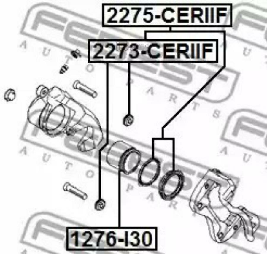 FEBEST 2273-CERIIF пыльник втулки направляющей суппорта тормозного переднего HYUNDAI IX35/TUCSON 10MY 2009-2015