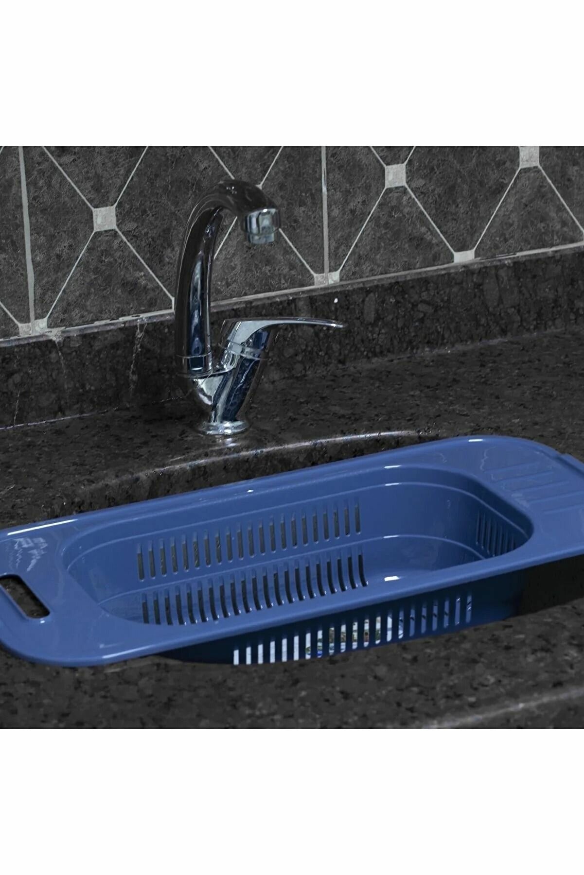 Дуршлаг прямоугольный HobbyLife, 22х47,2х9,8 см, пищевой пластик, в раковину