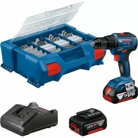 Дрель-шуруповерт Bosch GSR 18V-55 , 2 x 5,0 Ah + L-Boxx + Аксессуары (06019H520B)