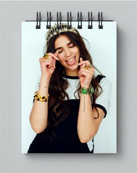 Блокнот AnimaShop для записей А4 Дуа Липа, Dua Lipa - 0010
