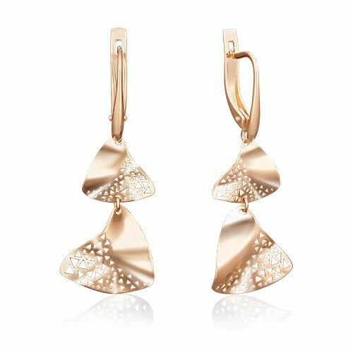 Серьги, красное золото, 585 проба