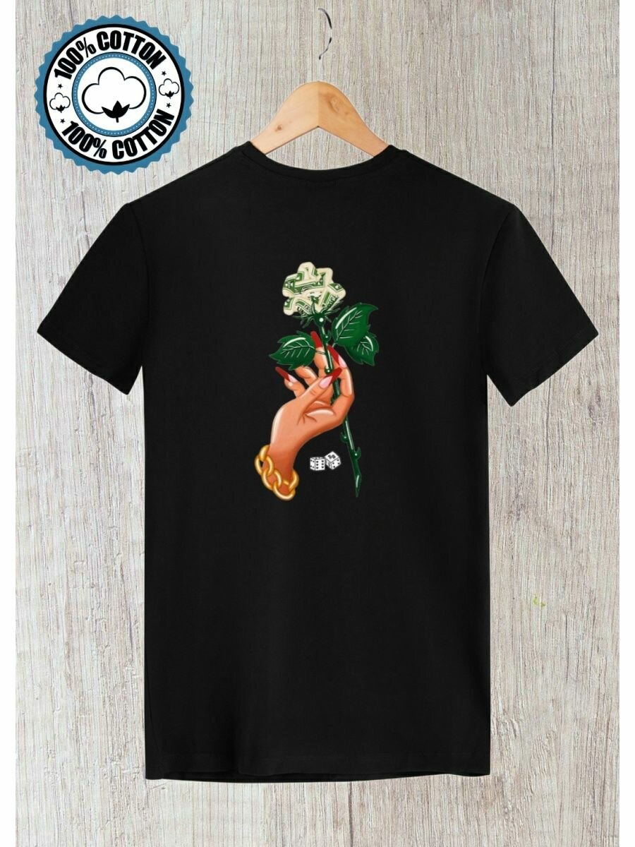 Футболка female hand женская рука с розой