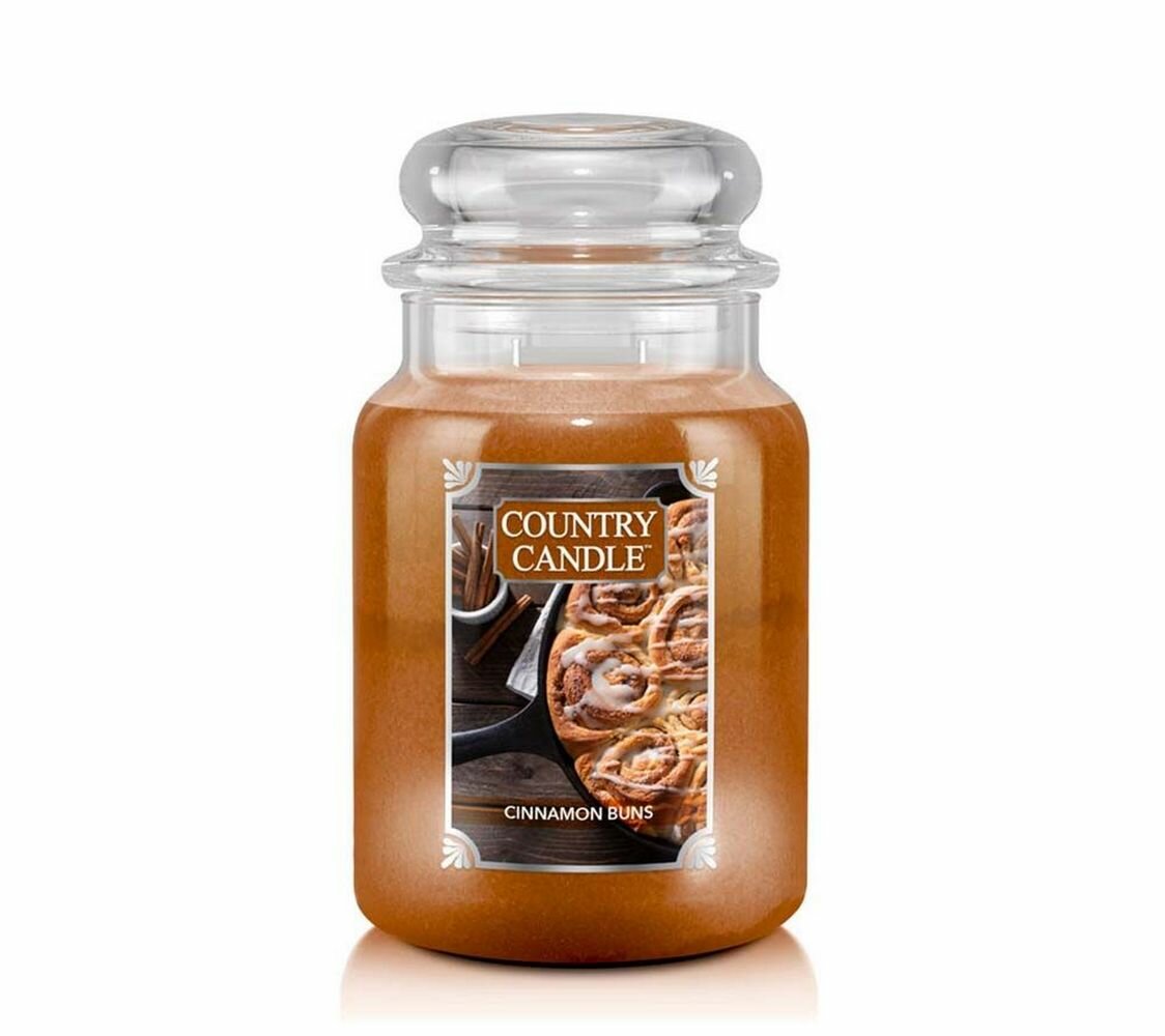 Country Candle/ Свеча большая Булочка с корицей / Cinnamon Buns 652гр.110-150 часов