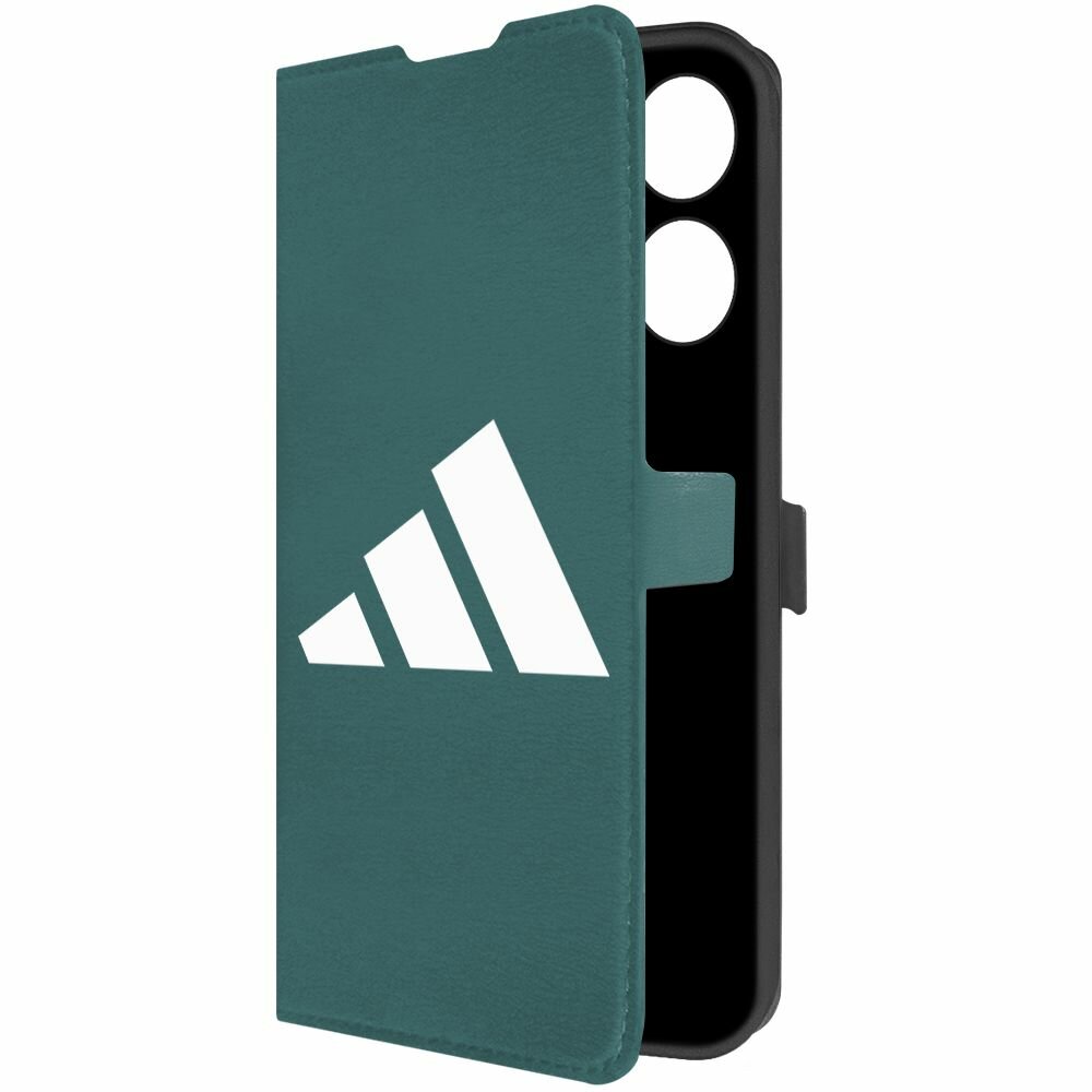 Чехол-книжка Krutoff Eco Book для TECNO Pova 5 Adidas (Адидас) (зелёный опал)
