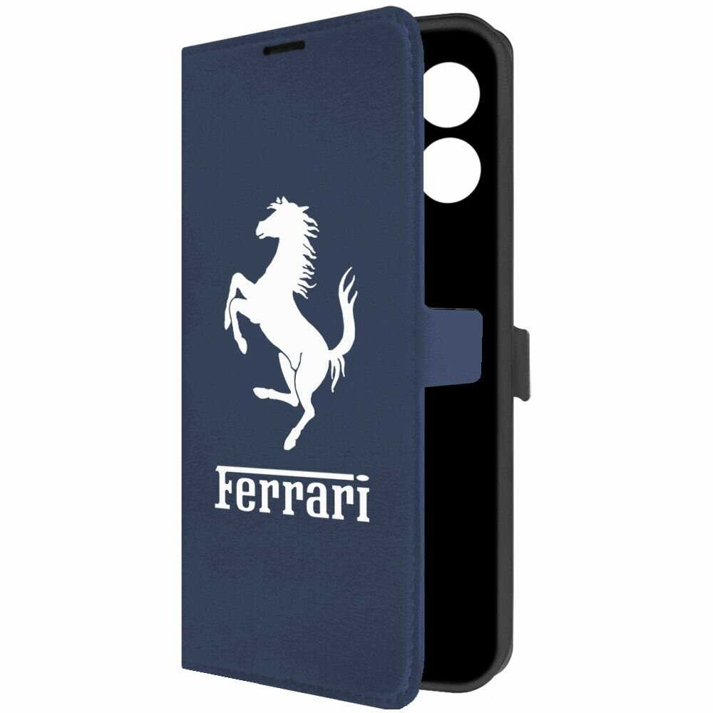 Чехол-книжка Krutoff Eco Book для INFINIX Hot 30i Ferrari (Феррари) (синий)