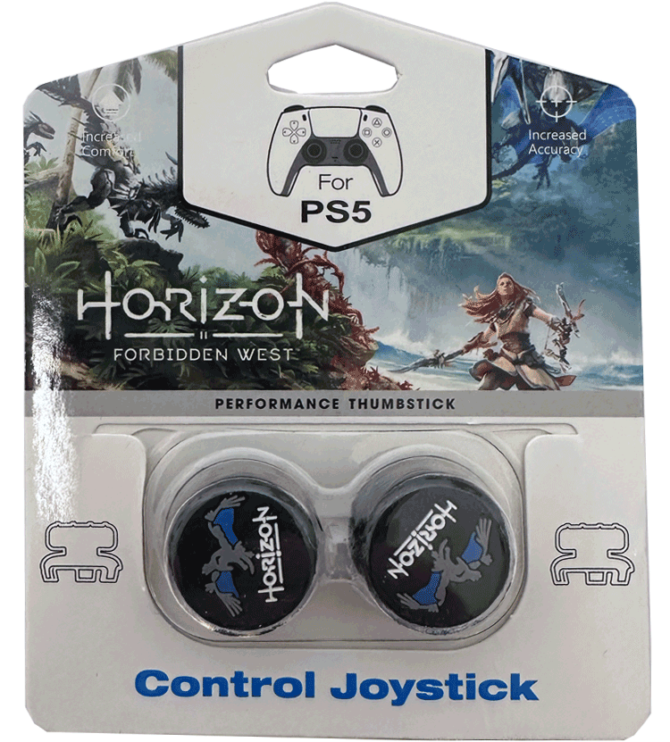 Силиконовые накладки + насадки на стики геймпада Sony PlayStation PS4/PS5 [Horizon Forbidden West][Black]