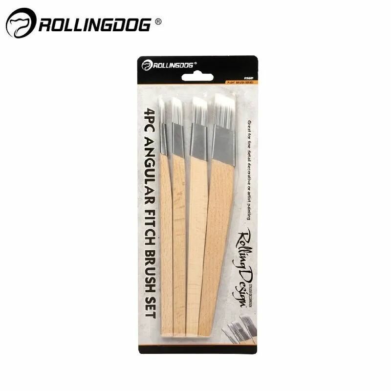 Набор филеночных кистей Rollingdog Design 6/12/18/25мм, синтетика, серия Professional, арт.10689