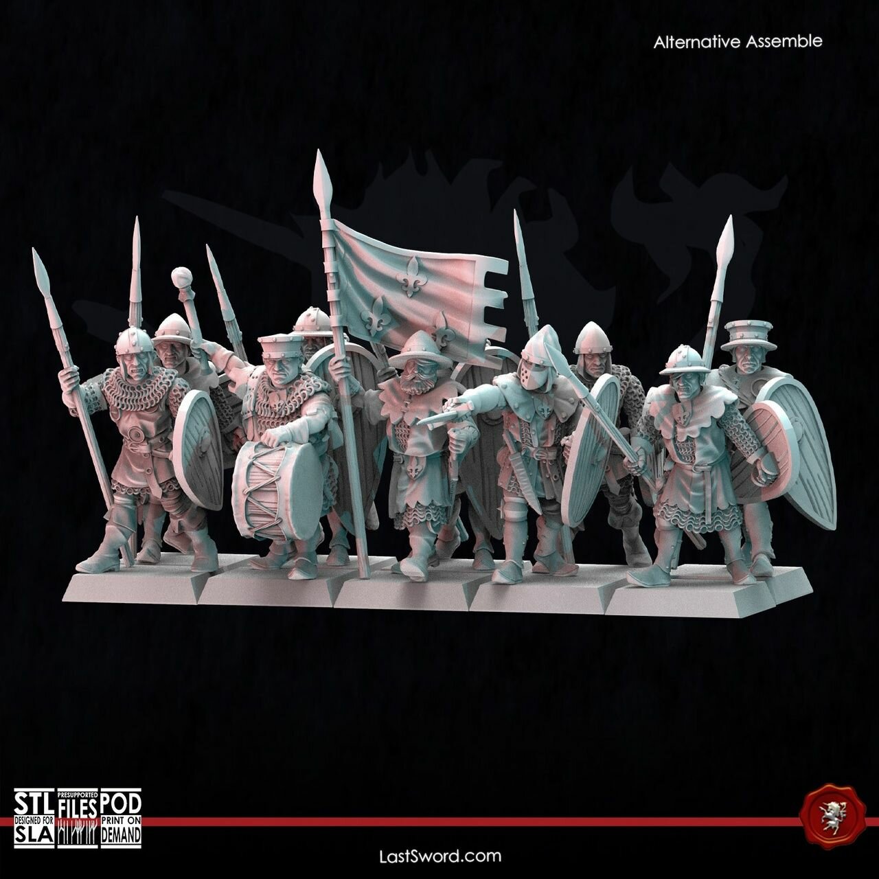 Миниатюра Warhammer Bretonnia Neverra Troops Spears