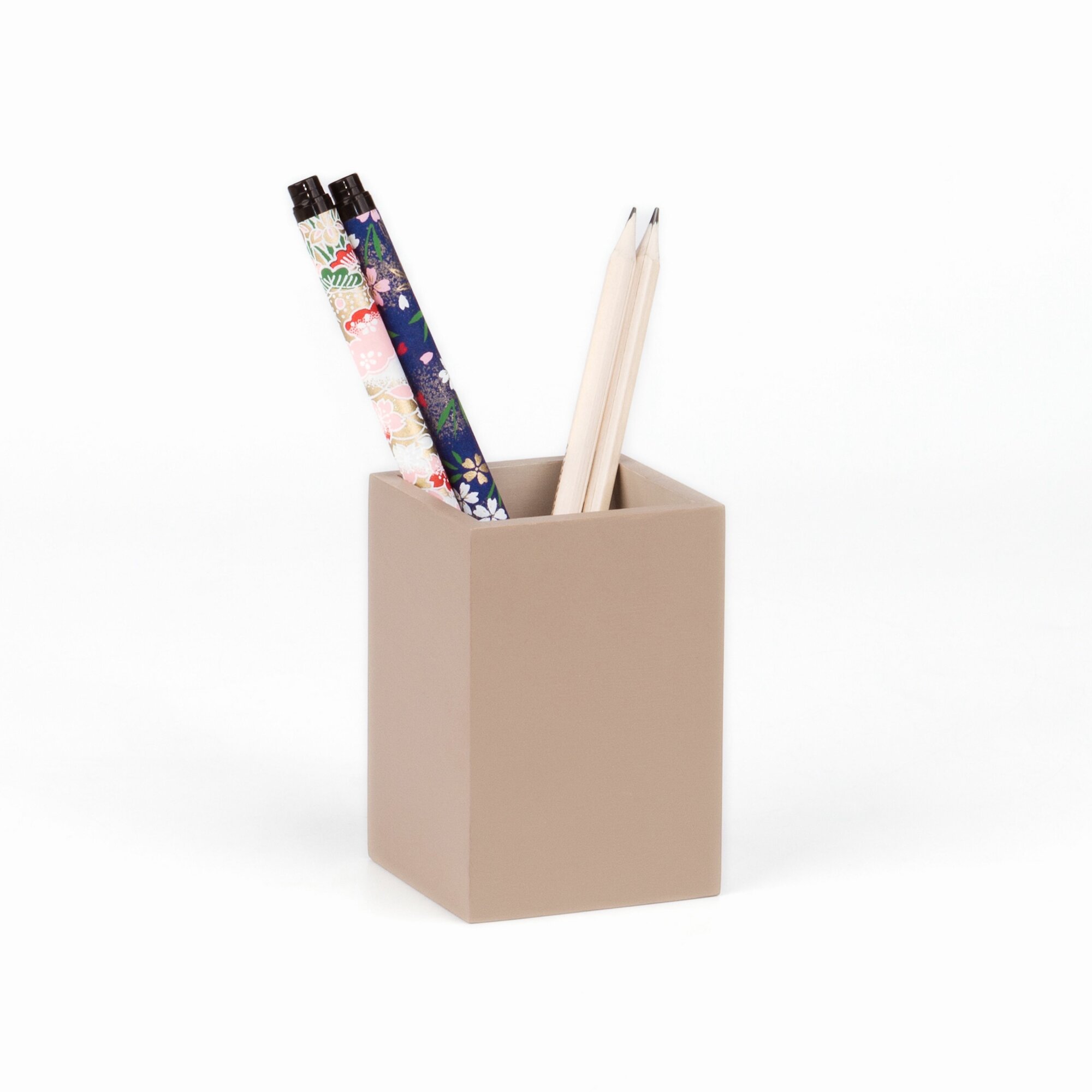Подставка для ручек и карандашей, стакан канцелярский Penkap Duo, размер S (малый), бежевый
