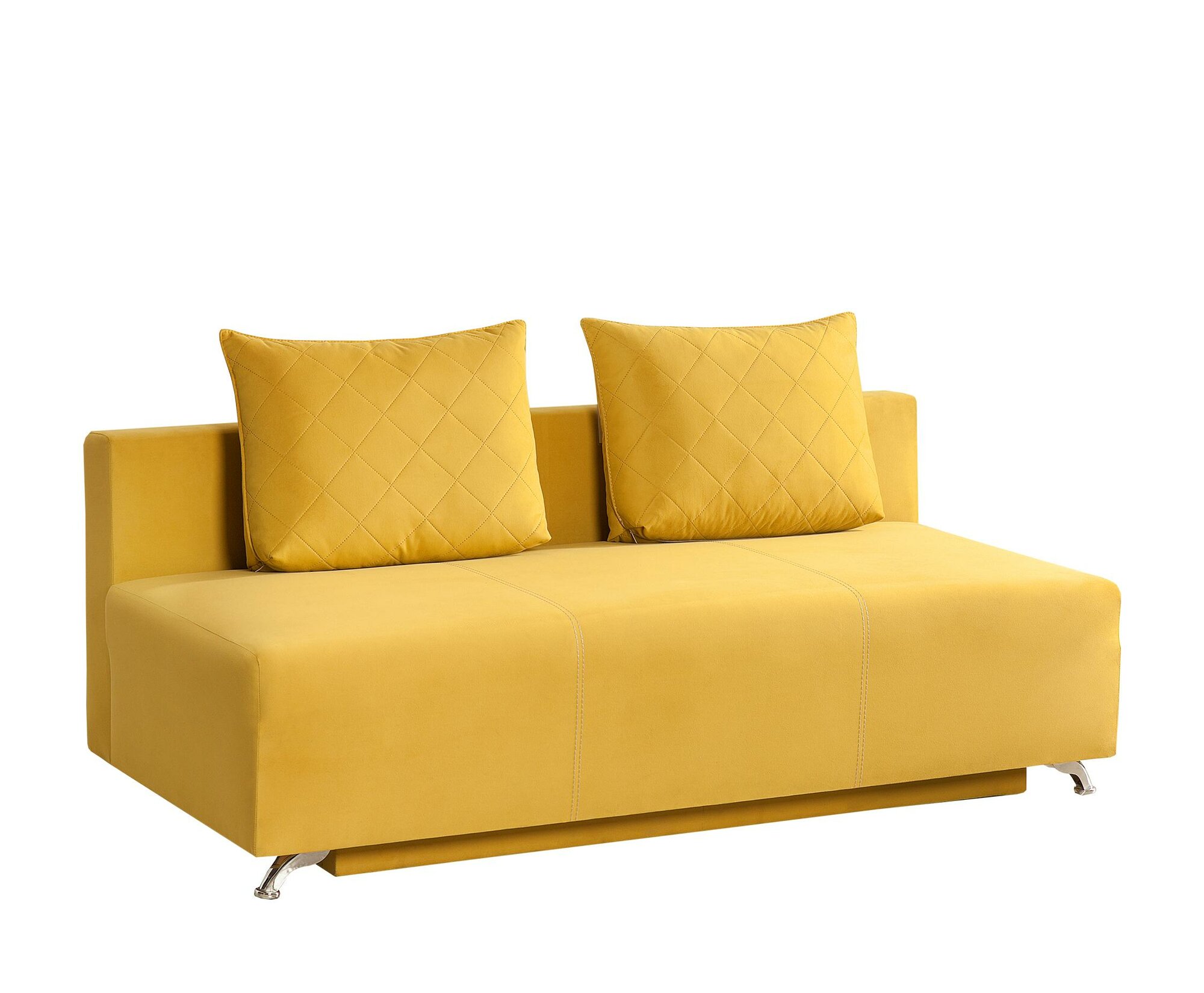 Диван раскладной Нонтон Лира Лайт, 184x88x70 см, еврокнижка, велюр желтый