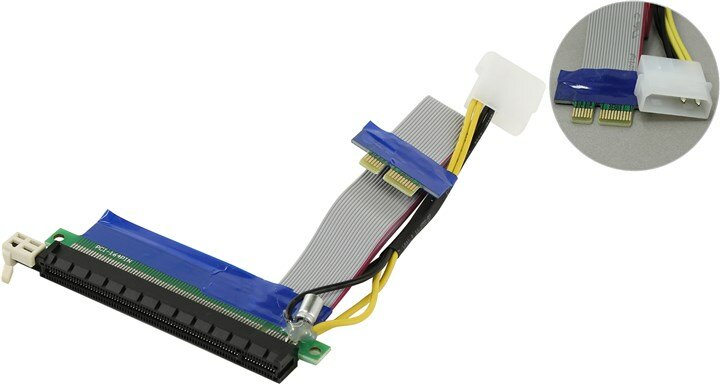 Райзер-карта Espada PCI-Ex1 M --> PCI-Ex16 F