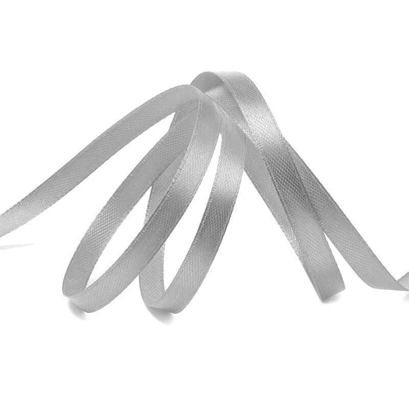 Лента атласная 1/4 (6мм) цв.3170 т. серый уп.27,4 м