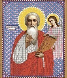 Схема для частичной вышивки бисером с нанесенным рисунком Бис 782 "Св. Матфей" (19*24см.)