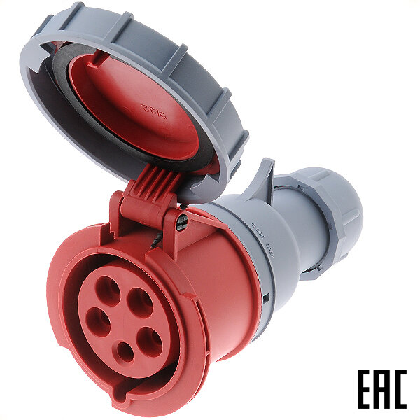 Розетка кабельная РП-103 26145DEK 32А 380В 3P+PE+N IP67 CEE225W-6 DEKraft