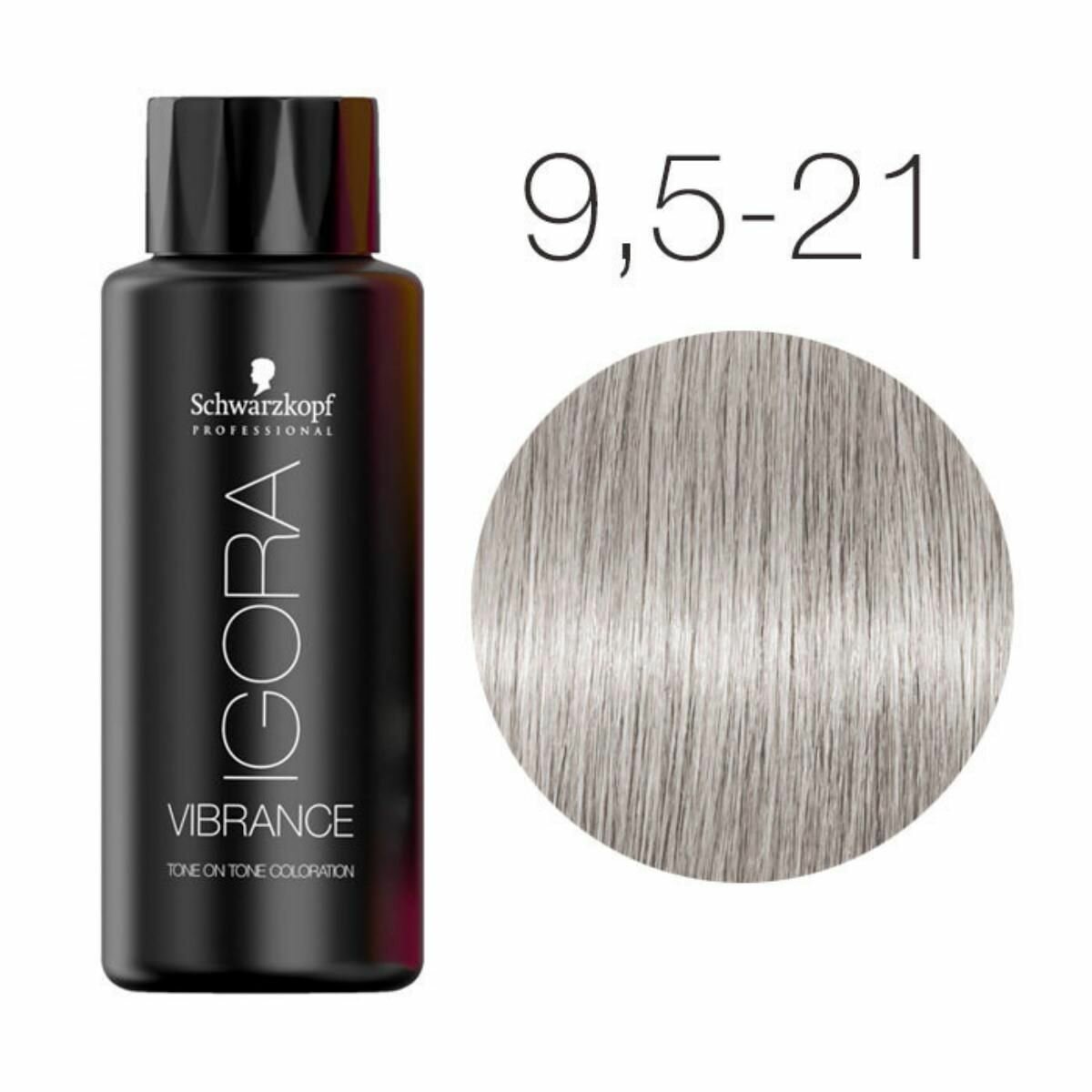 Schwarzkopf Professional Igora Vibrance 9,5-21 Светлый блондин пастельный пепельный сандрэ Безаммиачный, 60 мл