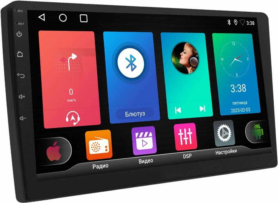 Автомагнитола ACV 41394 2 DIN, 9", Android 11, Bluetooth, GPS, CarPlay