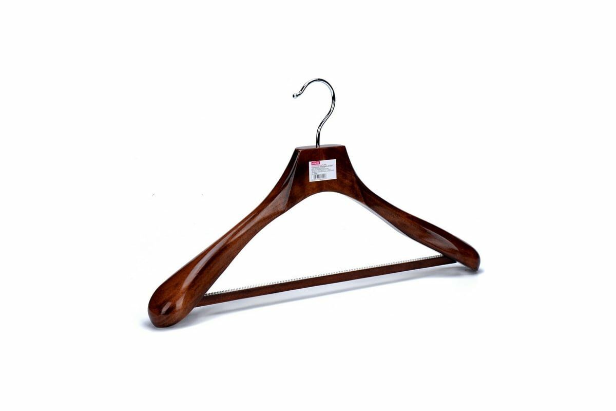 Attache Усиленная вешалка-плечики с перекладиной, цвет орех, модель 285359, стальная рама