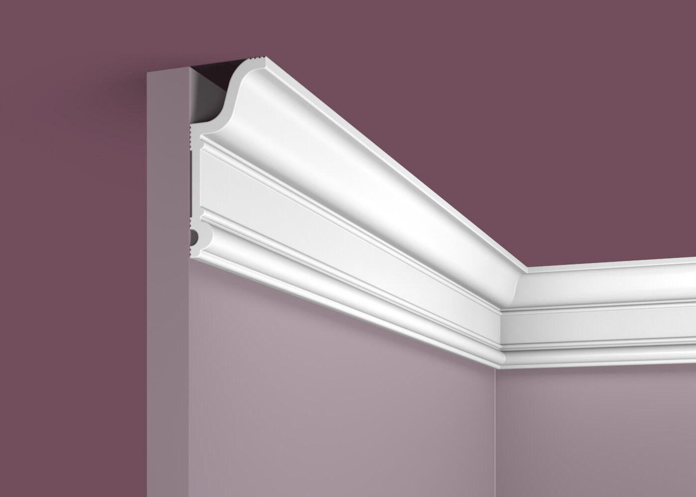 Потолочный плинтус / Карниз RT020, 80х35, 2000мм, ARTIVA. Экополимер