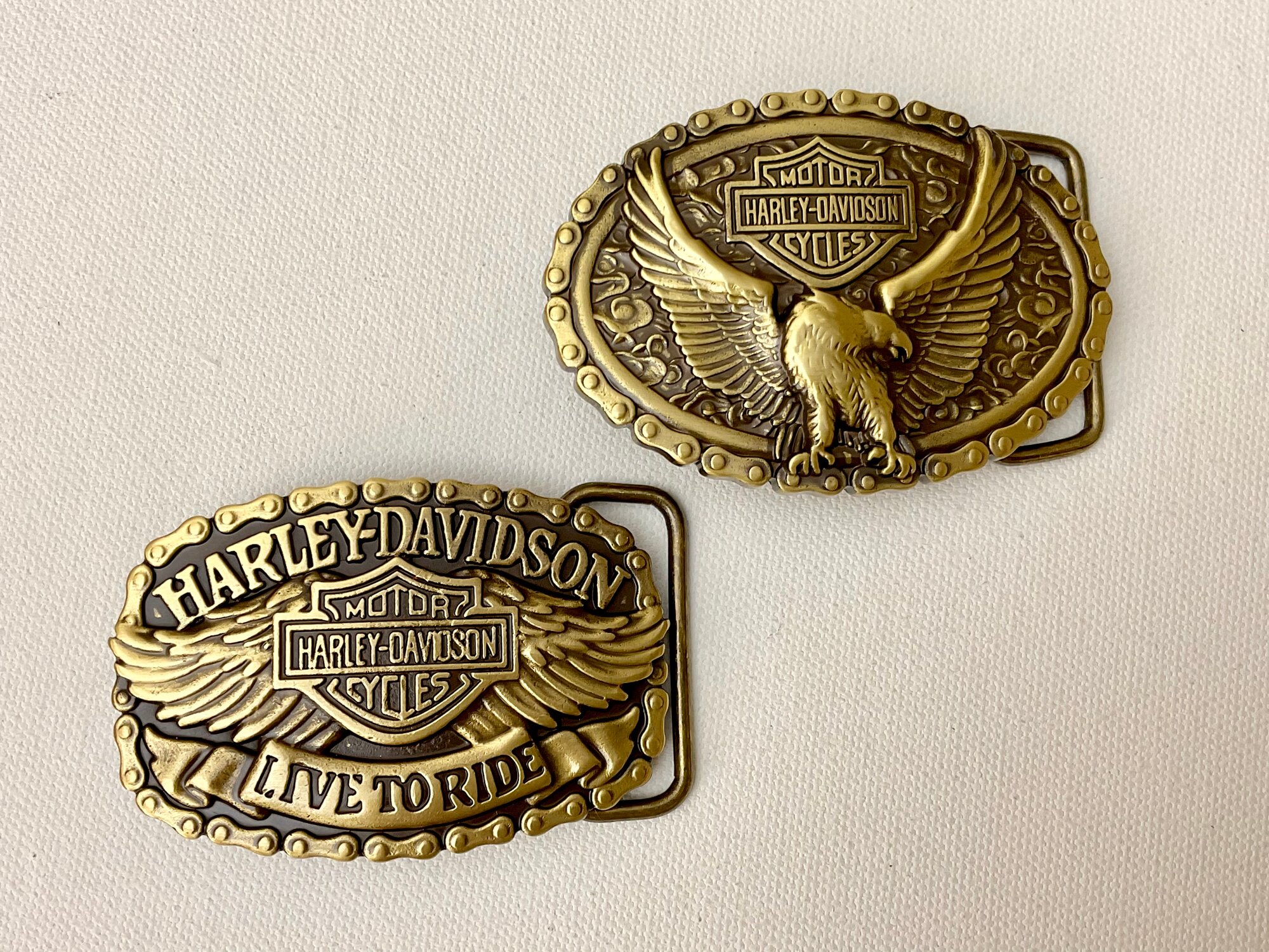 Пряжки Harley Davidson байкерские на ремень 4 см, 2 штуки