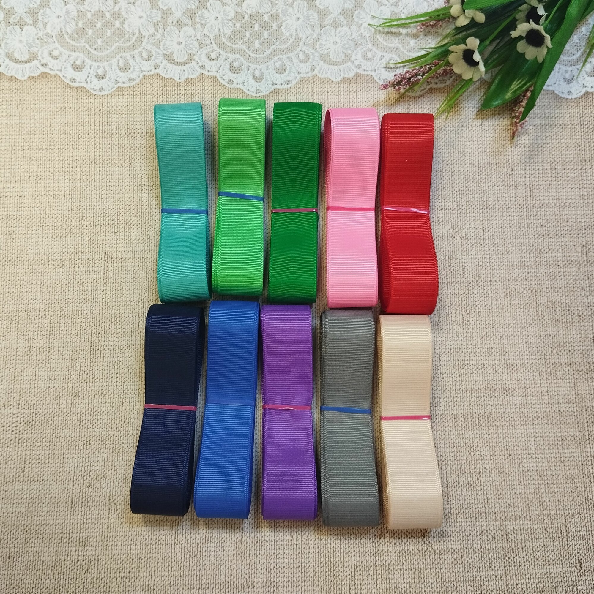 Набор репсовых лент "Калейдоскоп-2" 2,5см. 10шт * 2м