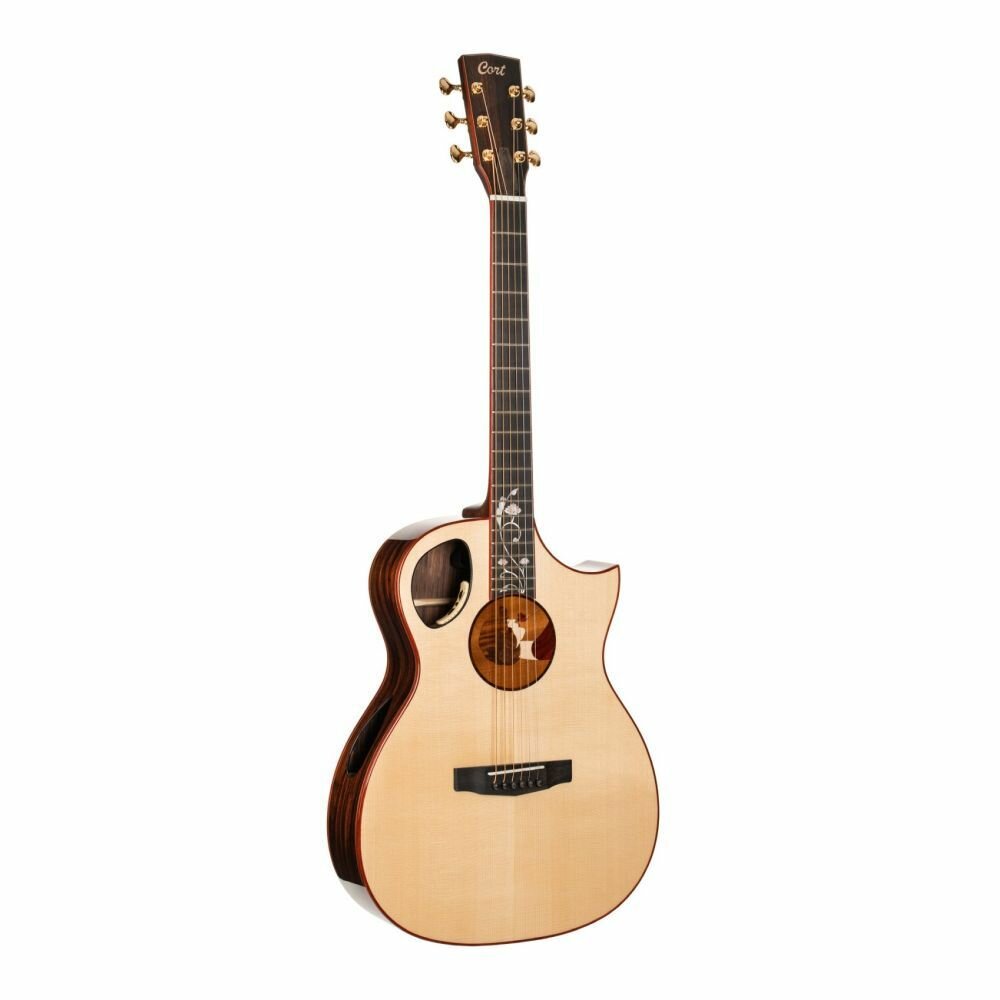 Акустическая гитара Cort Roselyn-Redux-WCASE-NAT Masterpiece Series, со звукоснимателем