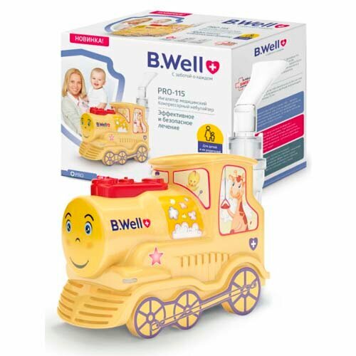 B.Well PRO Ингалятор медицинский PRO-115, компрессорный, Паровозик