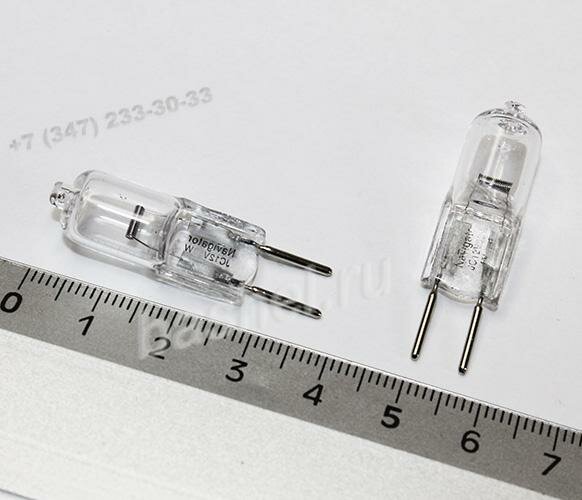 Лампа галогенная Navigator JC G6.35 12V 50W прозрачная NH-JC-50-12-GY6.35-CL 94212