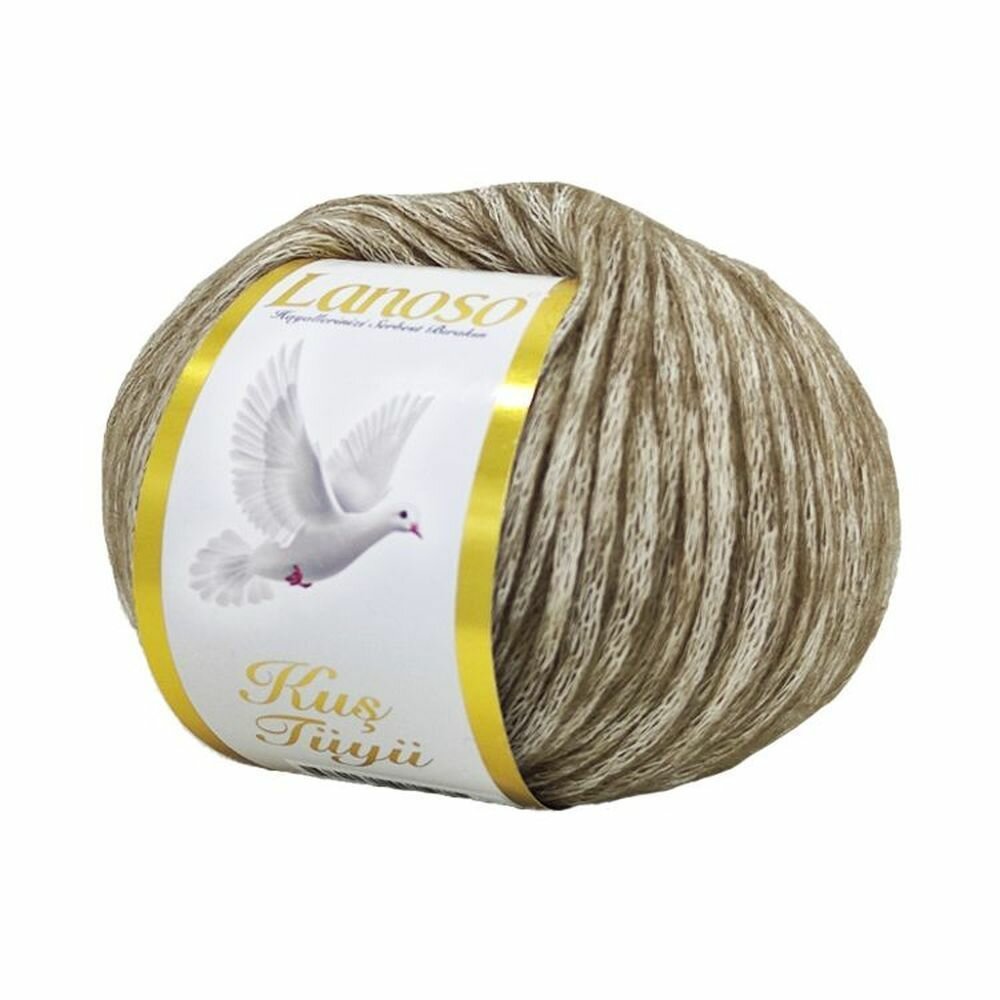 Пряжа Kus Tuyu Lanoso, бежевый - 992, 81% хлопок, 8% шерсть, 11% акрил, 10 мотков, 50 г, 85 м.