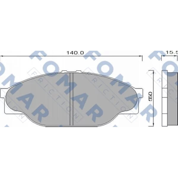 Колодки тормозные дисковые комплект Toyota, FOMAR FO 493981 (1 шт.)