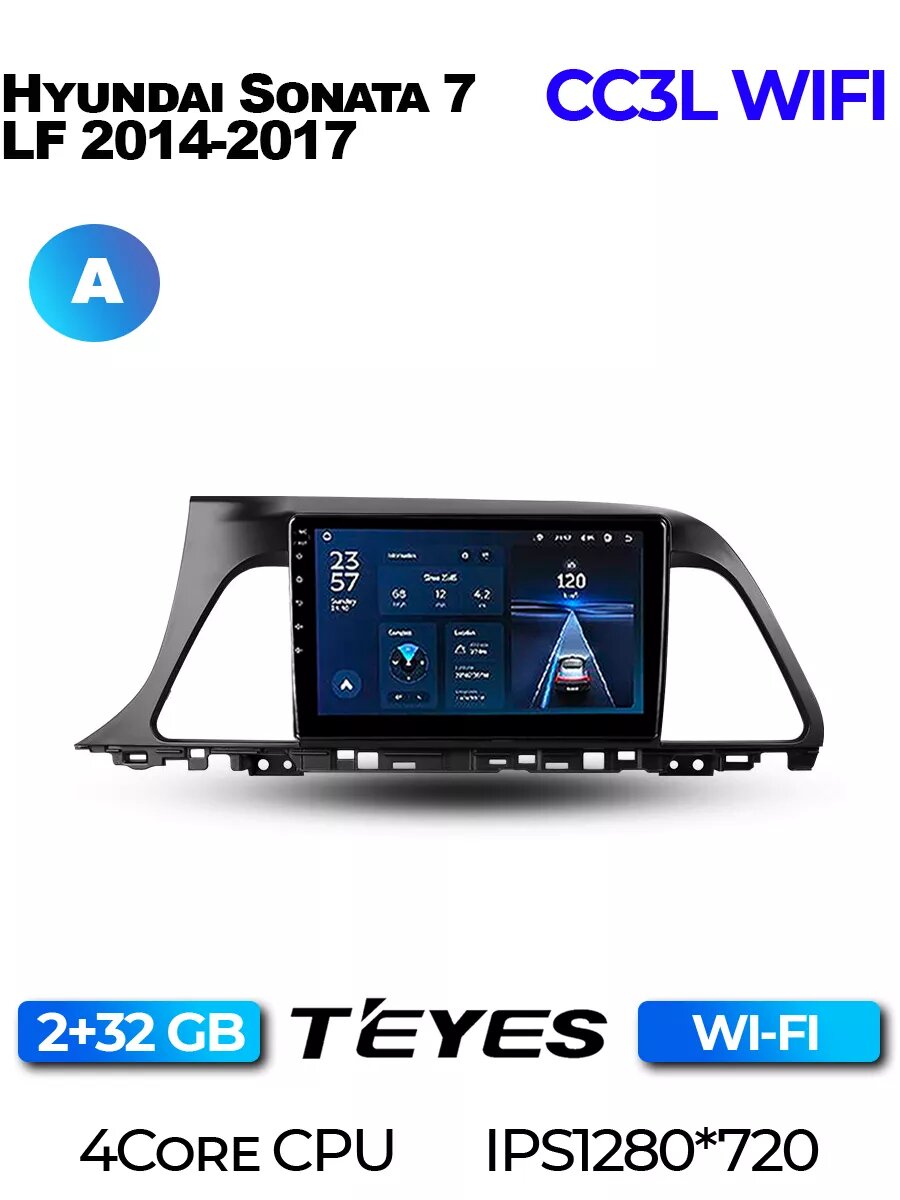 Андроид магнитола Teyes CC3L WIFI Hyundai Sonata 7 2+32