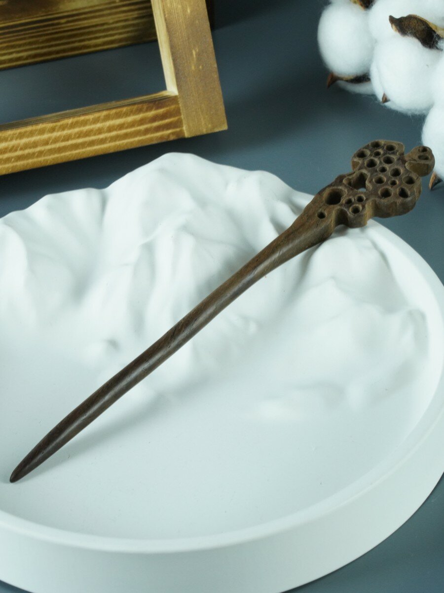 Китайская палочка, шпилька для волос. Из дерева, сандаловая 17 см.