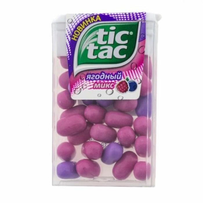 Tic Tac Конфеты драже, Ягодный микс, 16 г/
