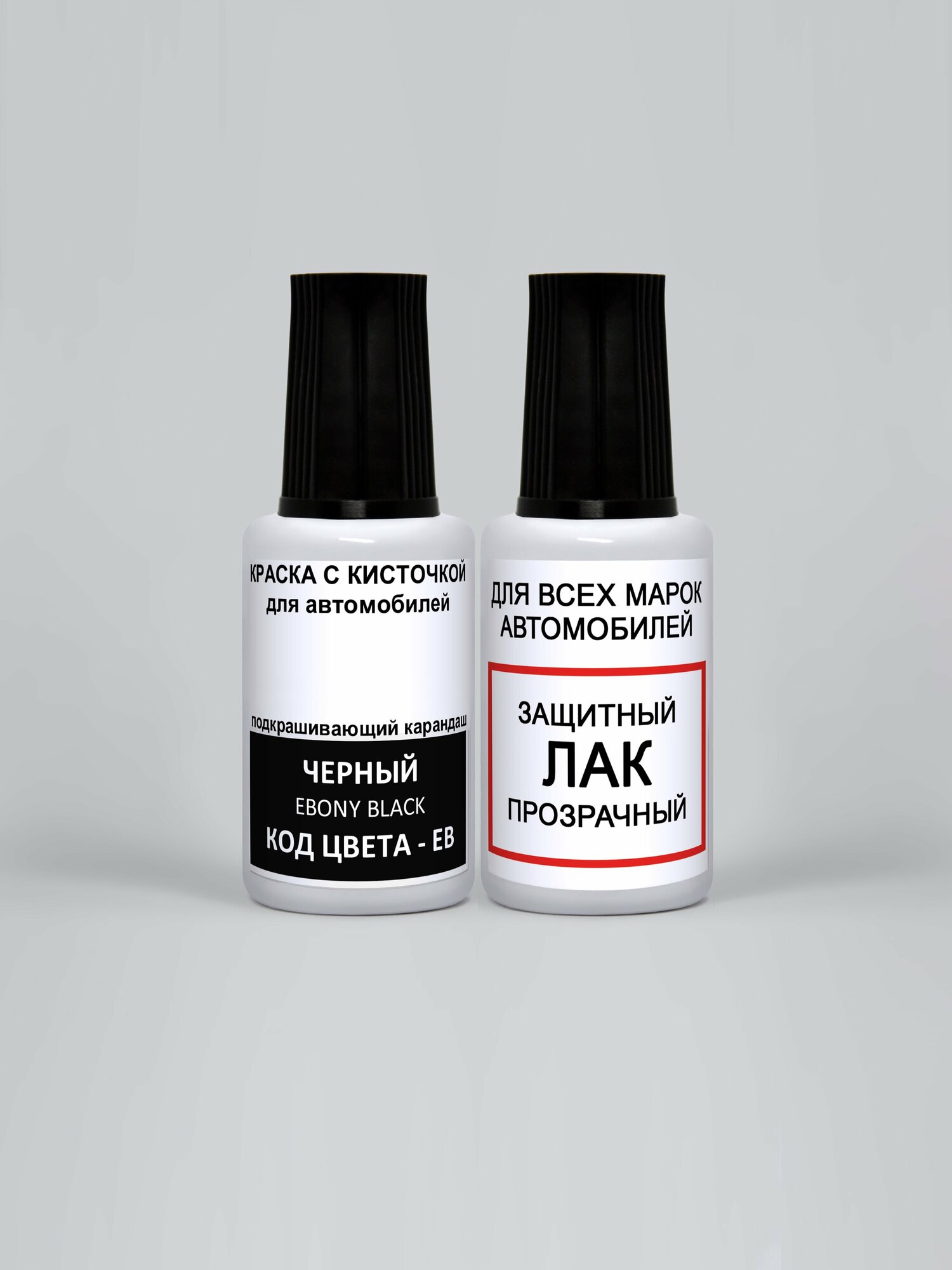 ADC Paint Краска для сколов во флаконе с кисточкой EB Kia / Hyundai Черный, Ebony Black, краска+лак 2 предмета 35мл