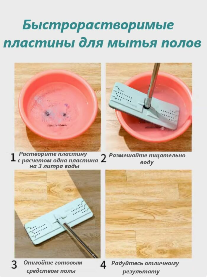 Моющее Средство для мытья полов. Полироль для блеска дезинфицирующее 30 листов концентрат антибактериальное. IkoloL