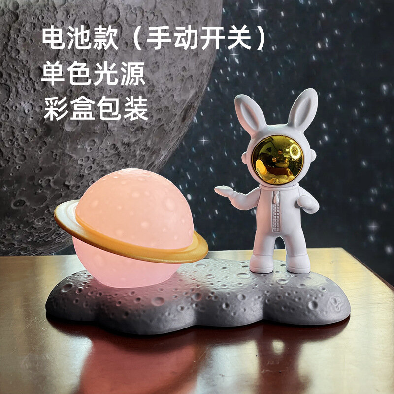 Рождественский подарок: прикроватная лампа, лампа с голосовым управлением, ночник в виде космонавта, разноцветная атмосферная лампа, настольная лампа для спальни, ночник с голосовым управлением.