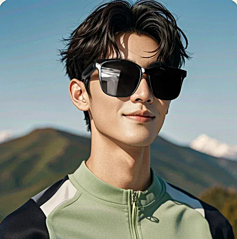 Умные очки наушники GY-500 Bluetooth c сенсорным управлением, Cмарт очки солнцезащитные с микрофоном, Черный