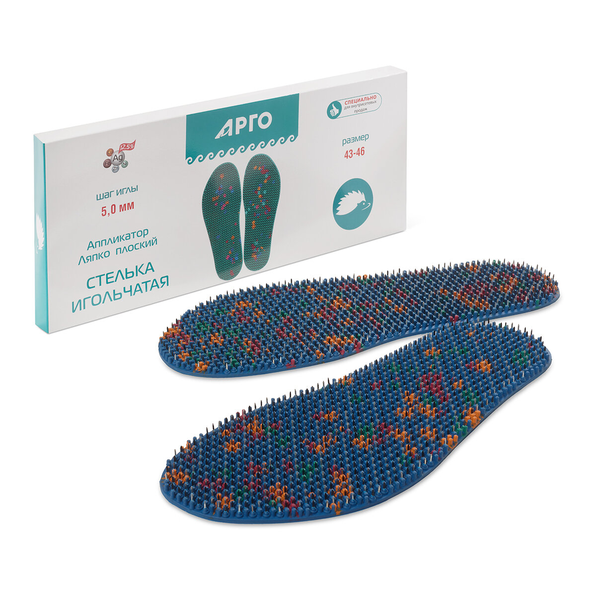 Массажный аппликатор МПК Ляпко "Стелька-Скороход", размер 43-46