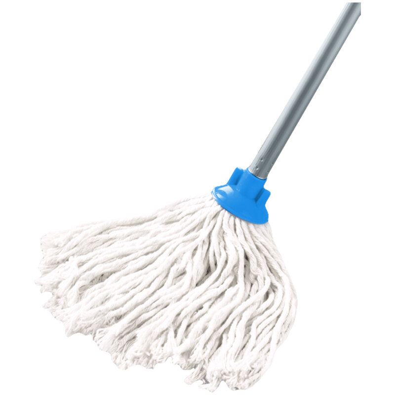 4 шт. Насадка МОП для швабры OfficeClean Professional, веревочная, крепл. еврорезьба, хлопок, ворс 27см, 140г, белая